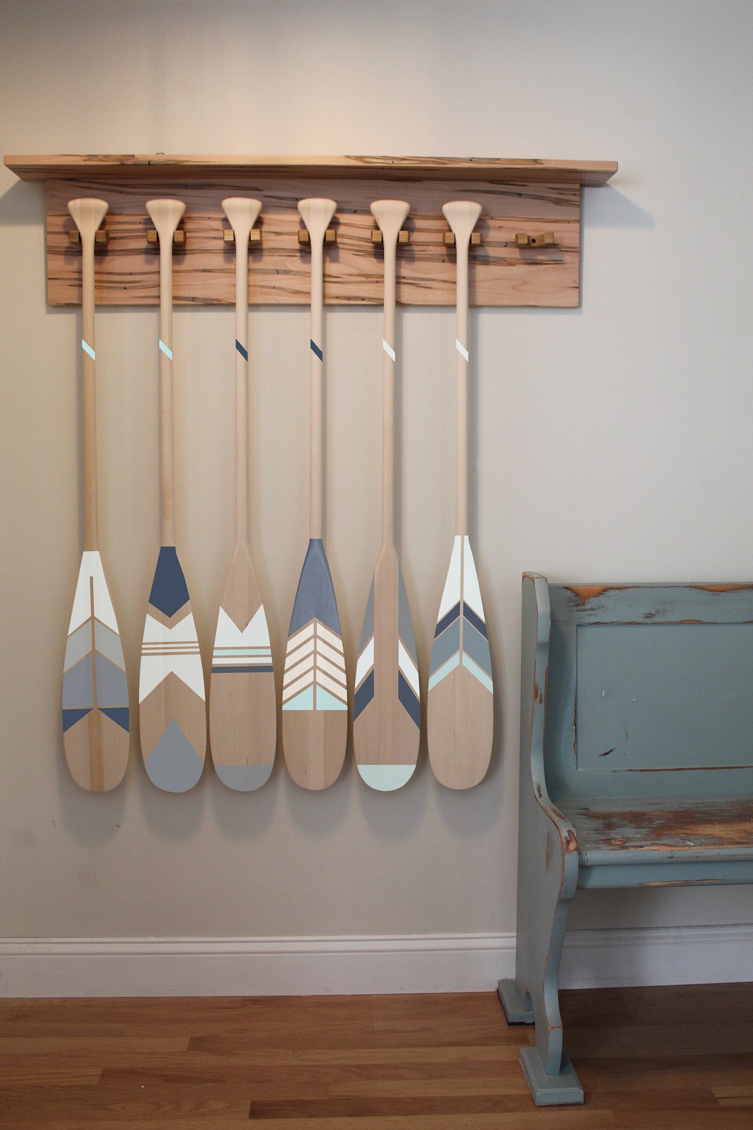 SET of THREE Choose 3 Hand Painted Decorative Canoe Paddle Oar Wall Art ...