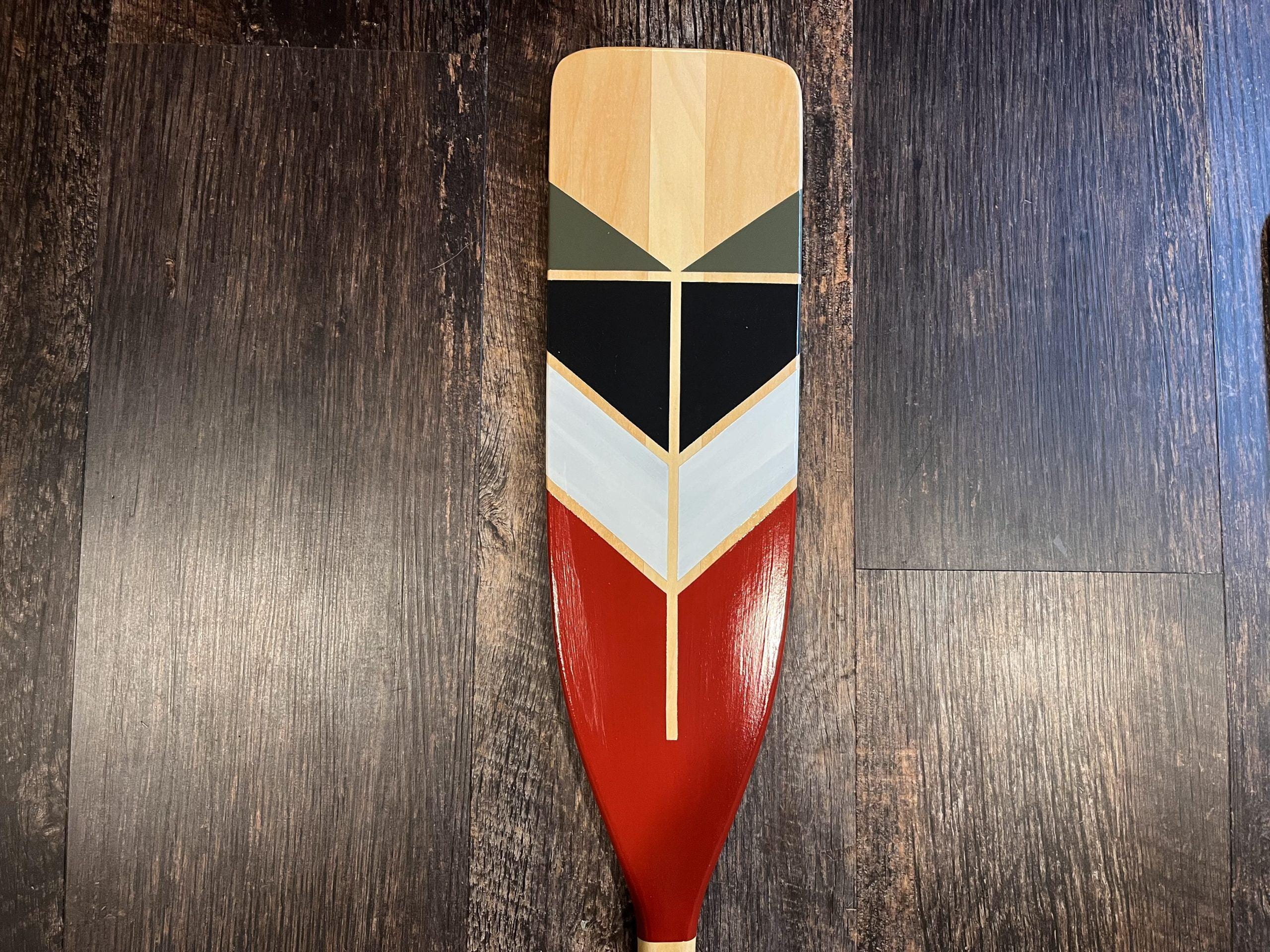 Hand Painted Canoe Paddle Coat Rack: Rustic Cabin Decor, Montana Lake ...