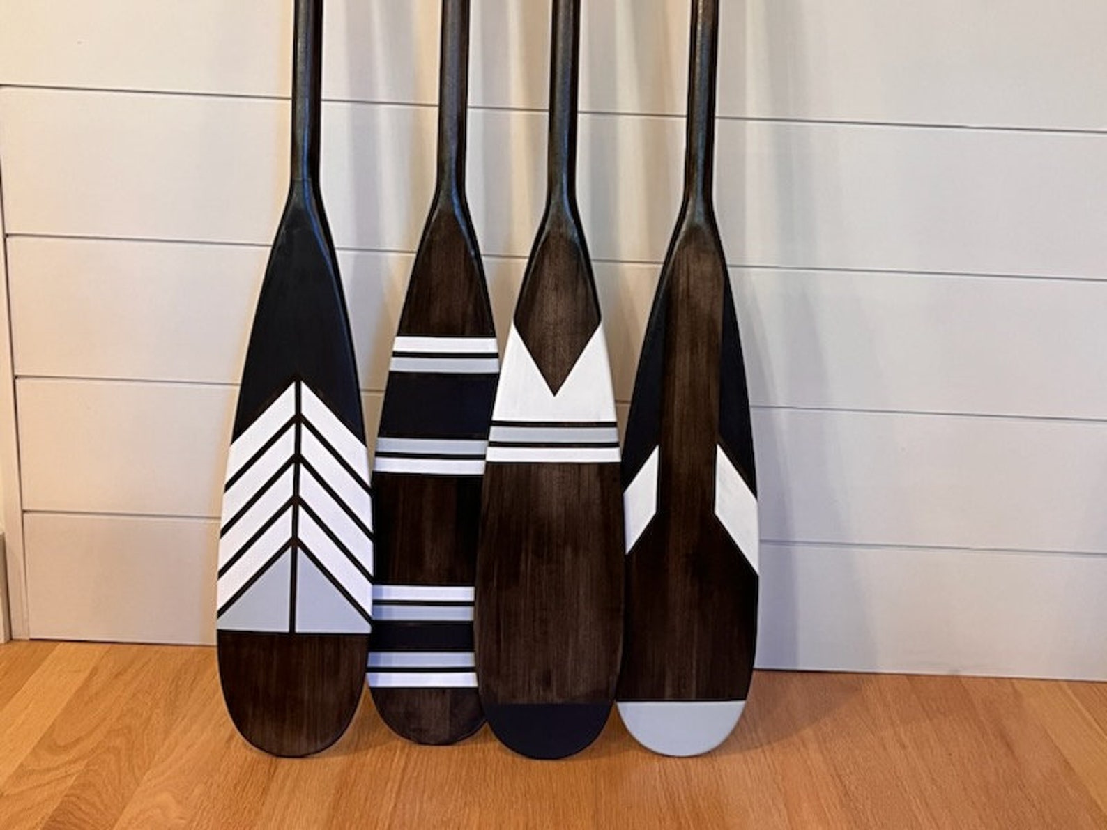 Hand Painted Canoe Paddle Wall Art: Coastal Decor, Sharp Tuxedo ...
