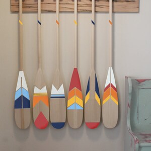 Painted Paddle SET | Choose 3 | Housewarming Gift | Rainbow | Canoe Oar ...
