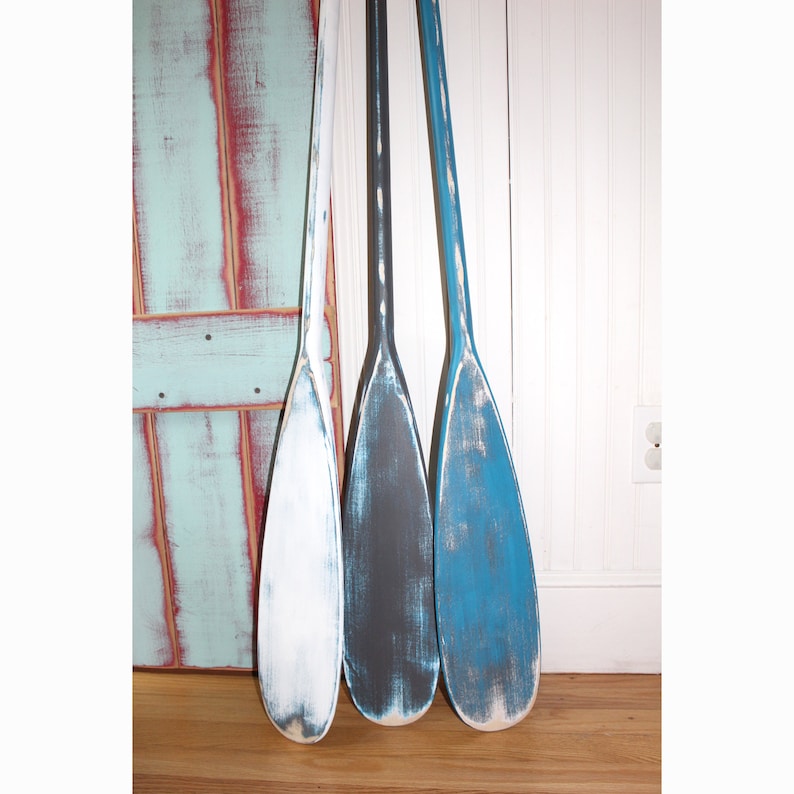One Hand-painted Canoe Paddle Wall Art: Distressed Antique Style BT - Etsy