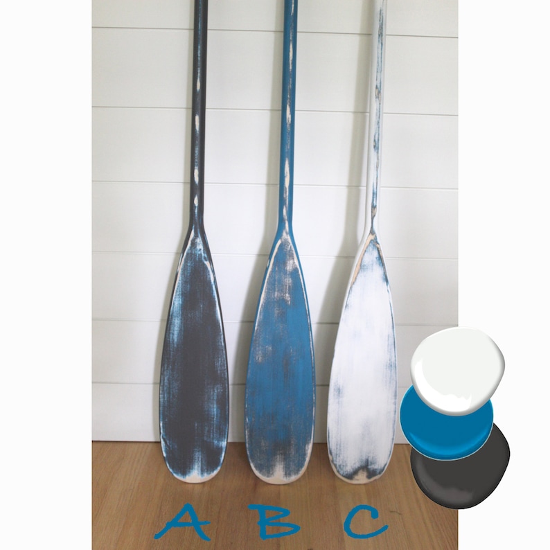 One Hand-painted Canoe Paddle Wall Art: Distressed Antique Style BT - Etsy