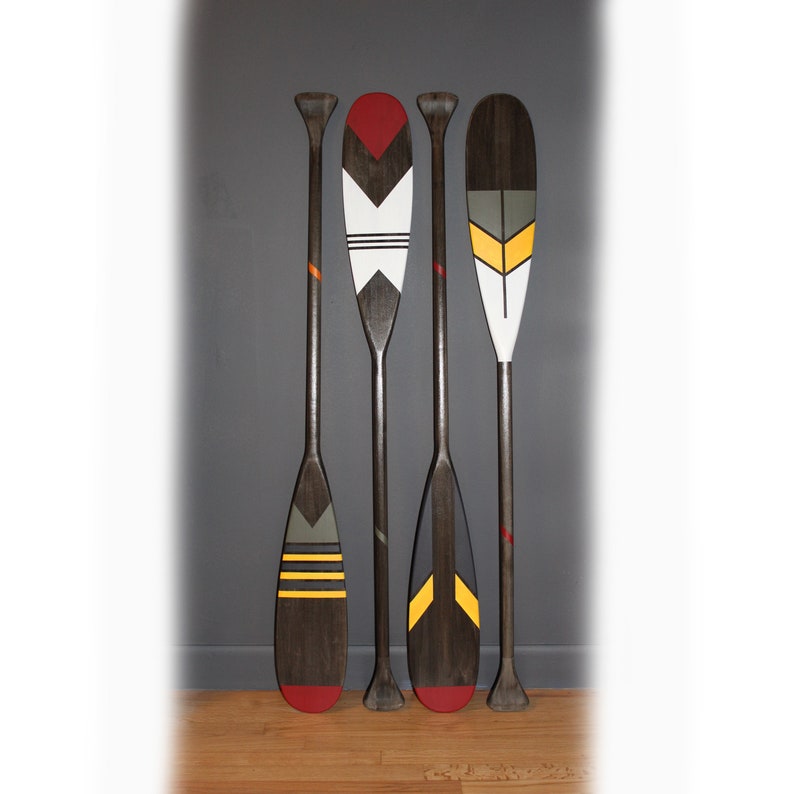 Hand Painted Nautical Paddle Set: Montana Lake Camp Decor BT - Etsy
