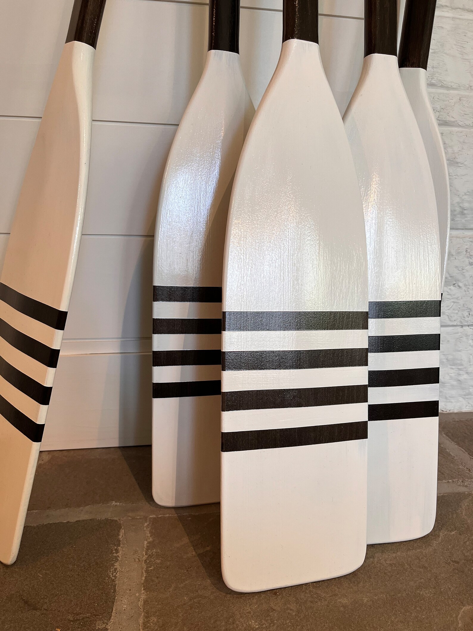 Set of 5 Hand Painted Canoe Paddles: Nautical Wall Decor, Tahoe ...