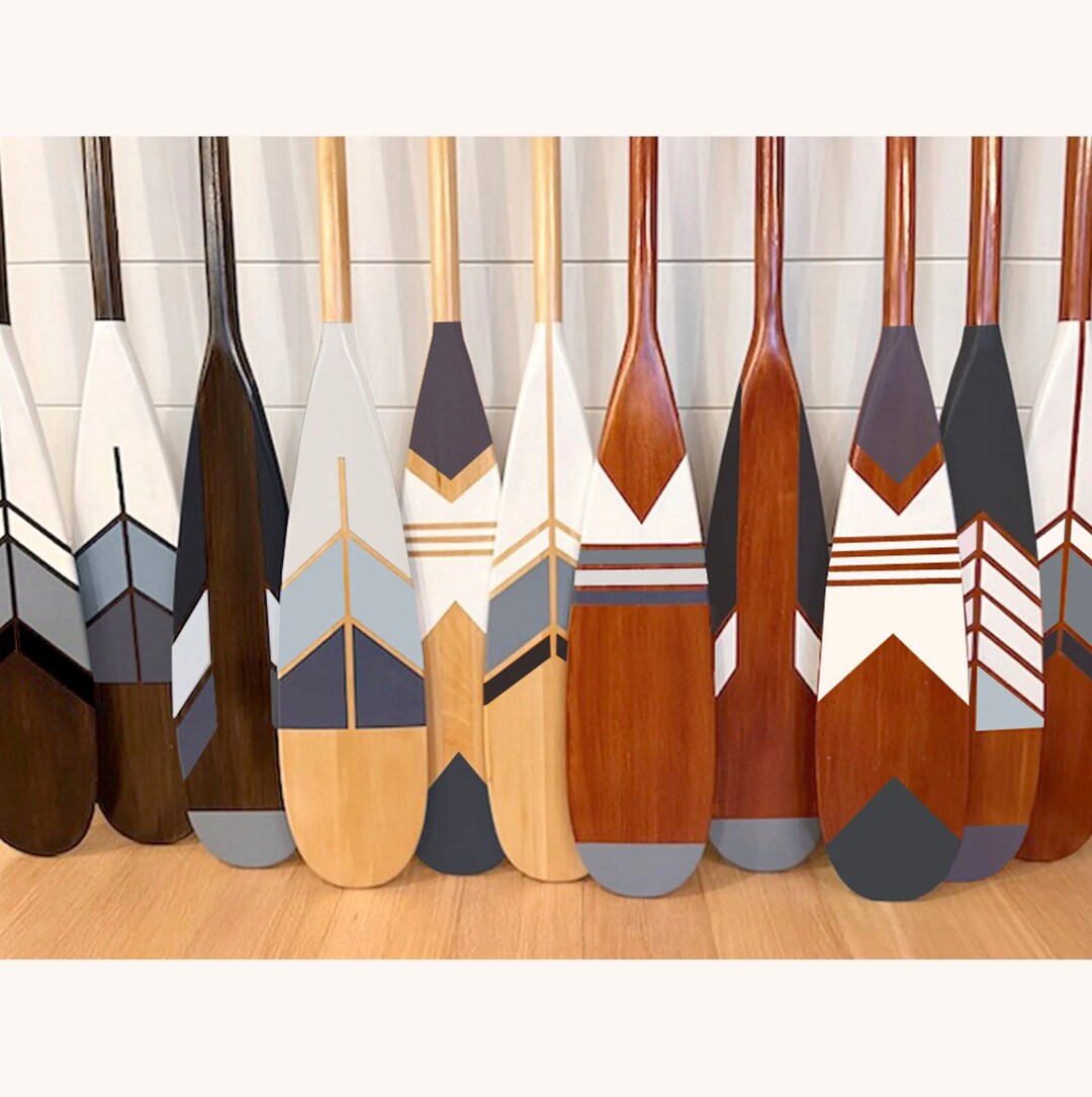 Hand Painted Canoe Paddle Wall Art: Nautical Navy Coastal Decor BT - Etsy
