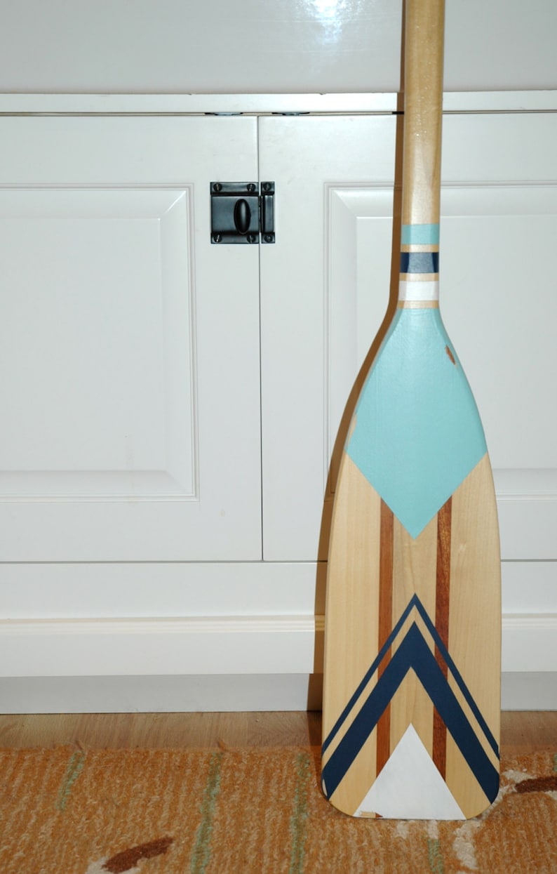 Hand Painted Decorative Canoe Paddle Oar Wall Art The Blue | Etsy