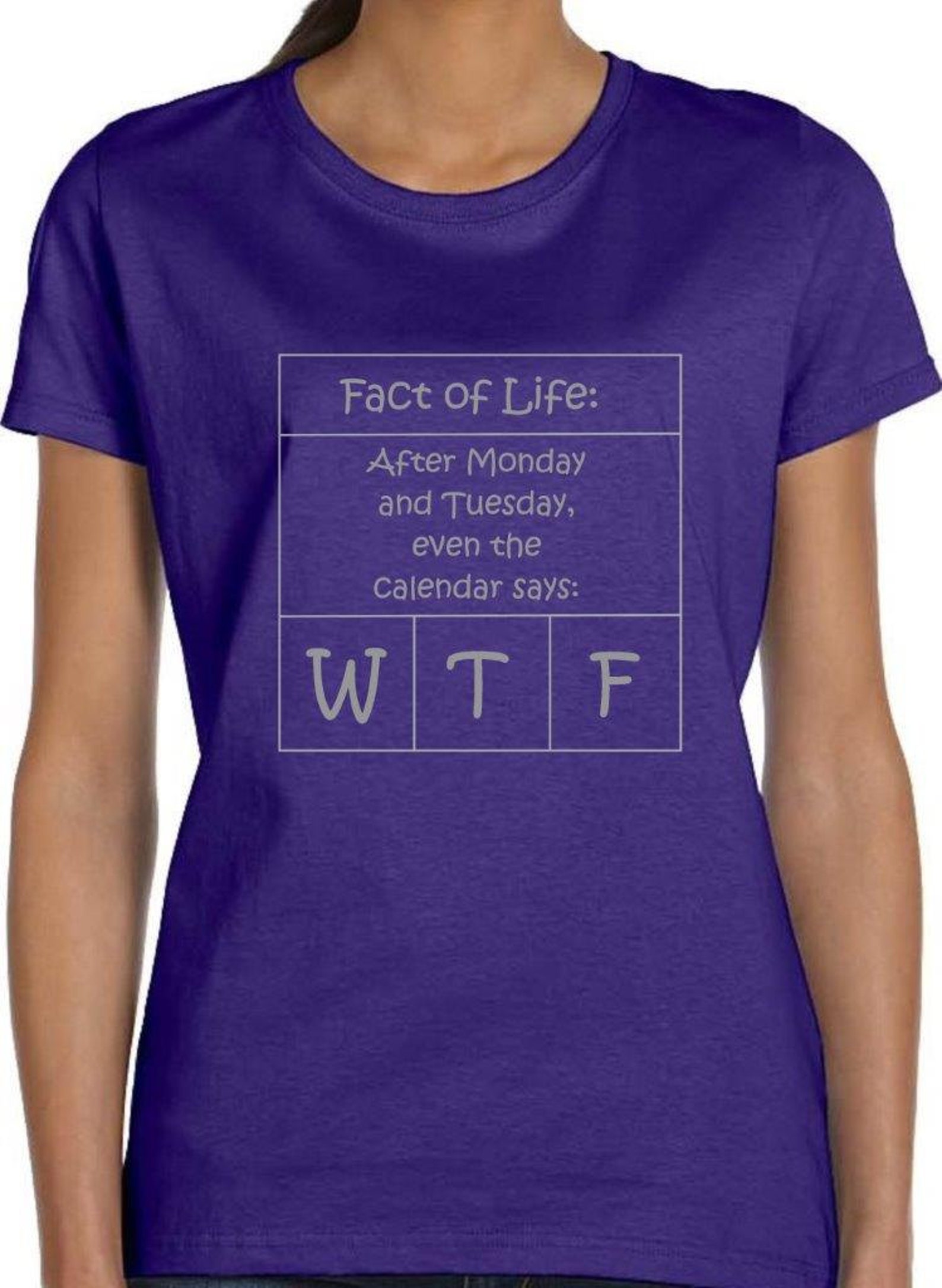 Days of the Week Funny WTF T Shirt Monday Tee Friday | Etsy