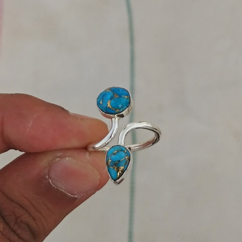 Turquoise ring handmade ring 92.5% sterling silver ring | Etsy