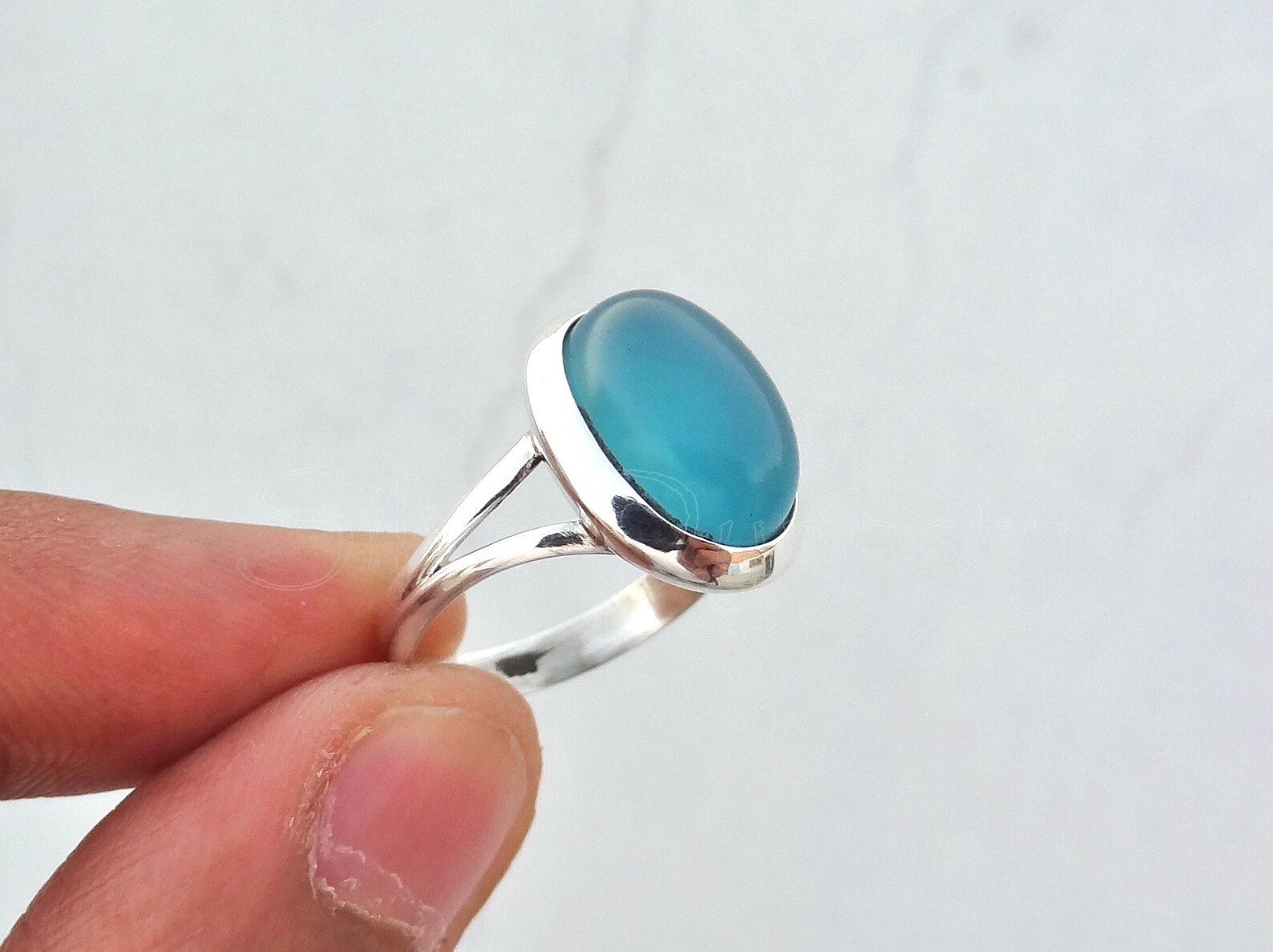 Chalcedony ring 925 solid sterling silver ring silver | Etsy