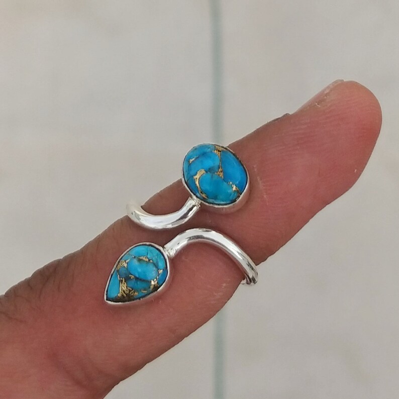 Turquoise ring handmade ring 92.5% sterling silver ring | Etsy
