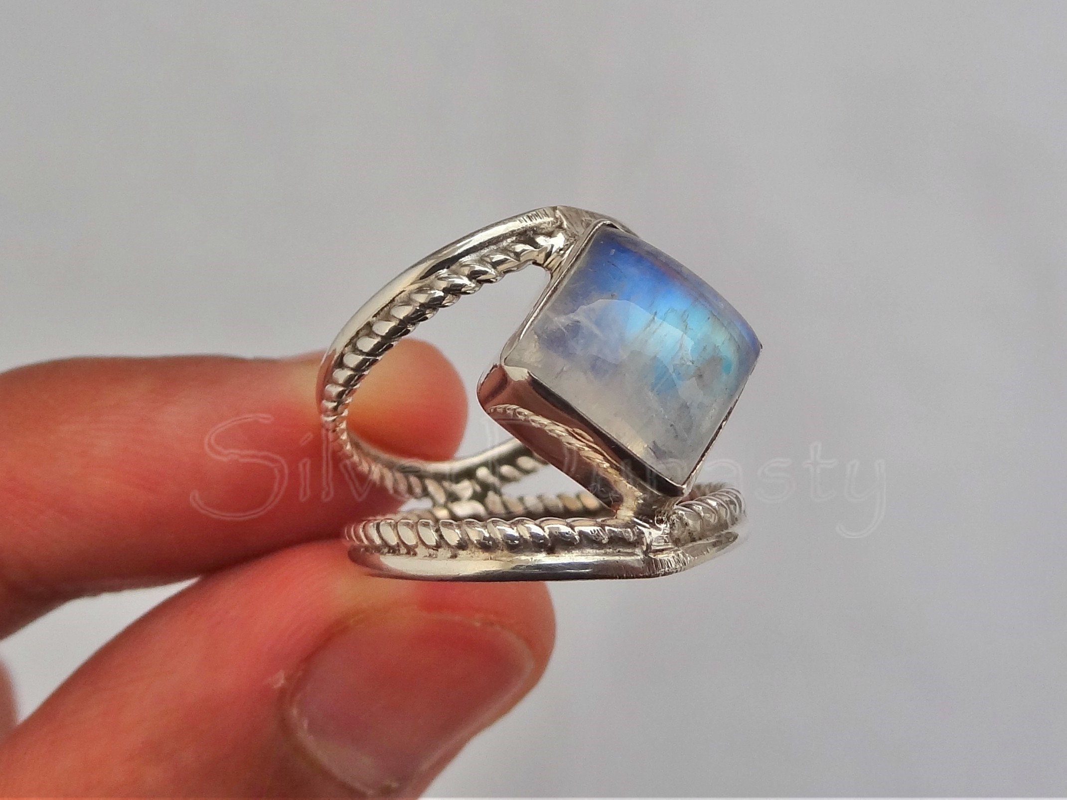 Moonstone Ring 925 Solid Sterling Silver Ring Moonstone - Etsy