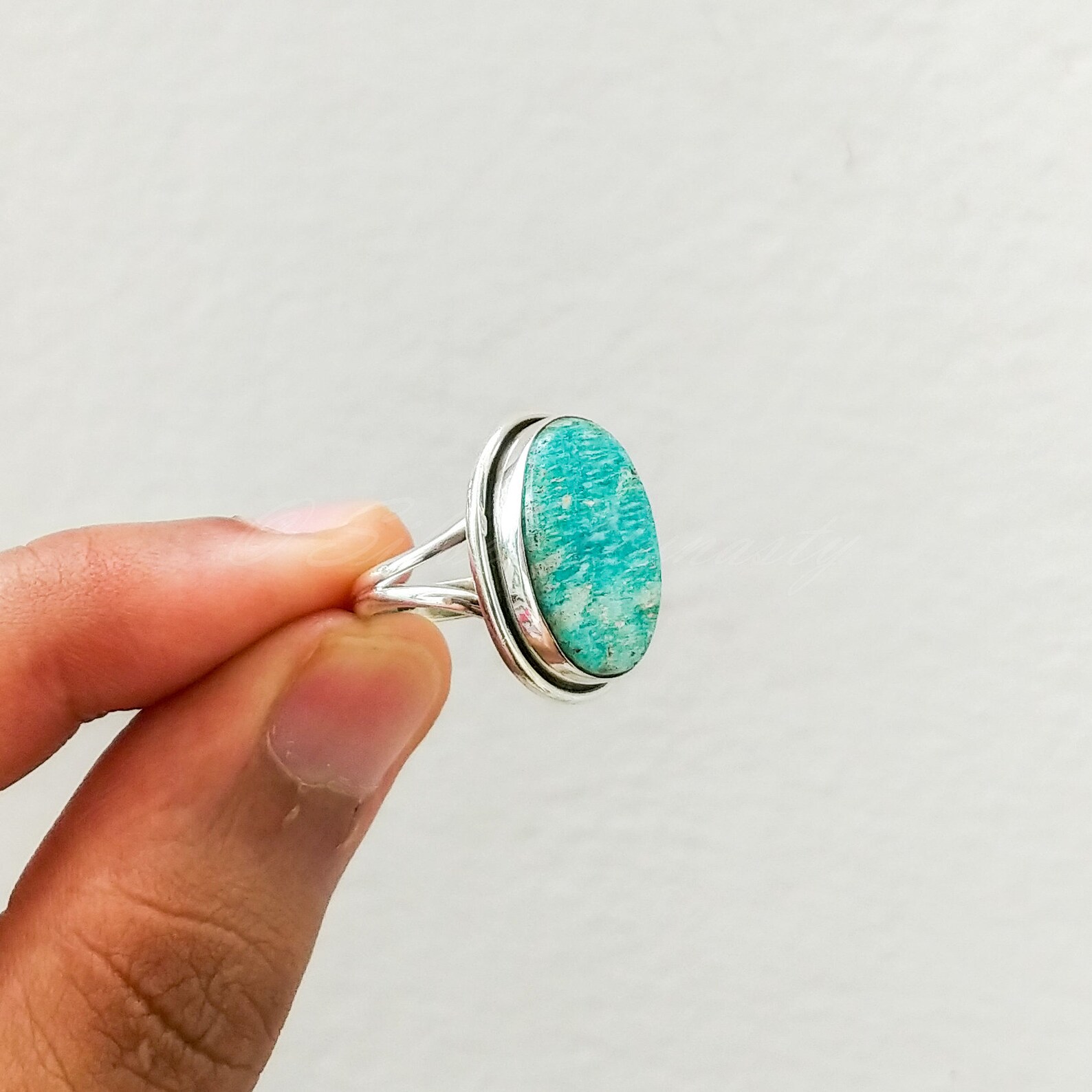 Amazonite Ring 925 Solid Sterling Silver Ring Oval Amazonite | Etsy