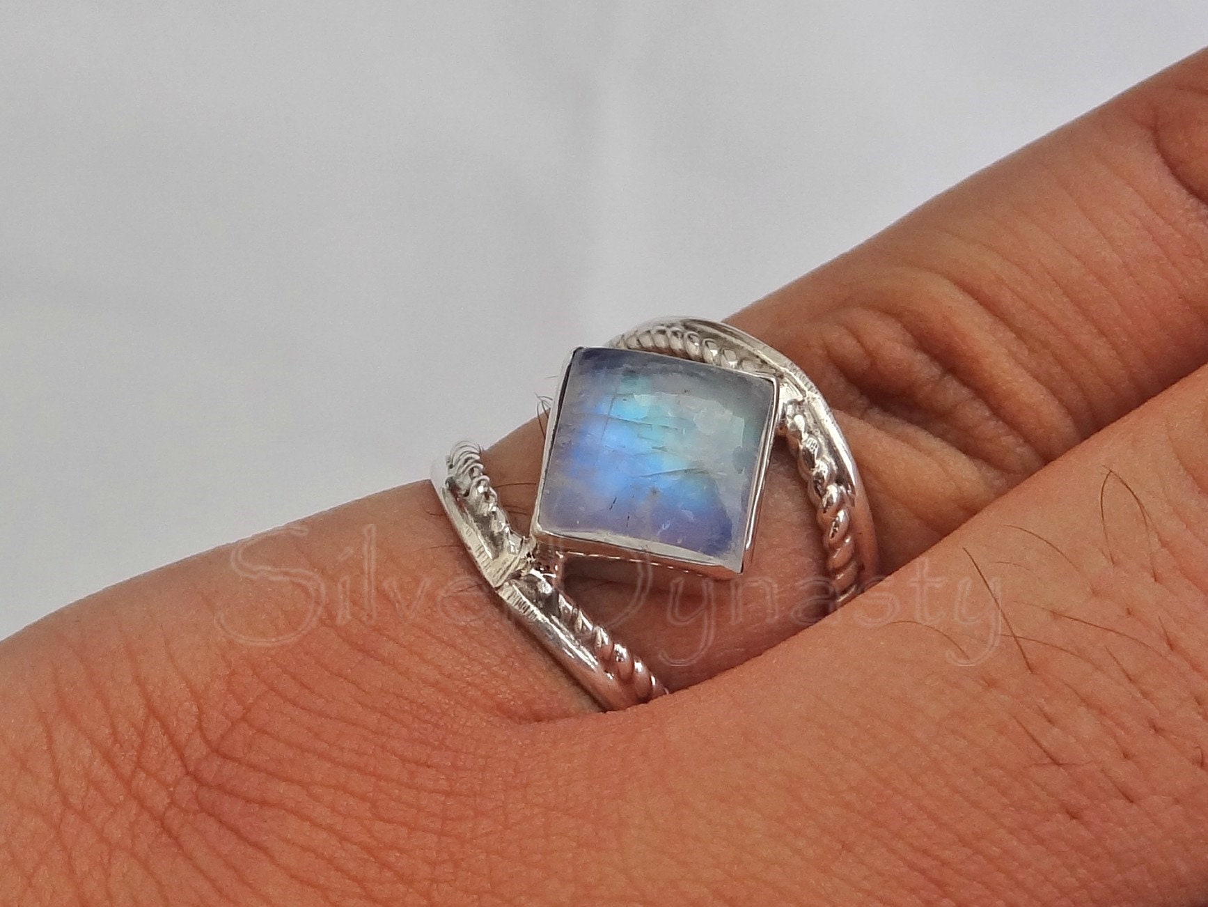 Moonstone Ring 925 Solid Sterling Silver Ring Moonstone - Etsy