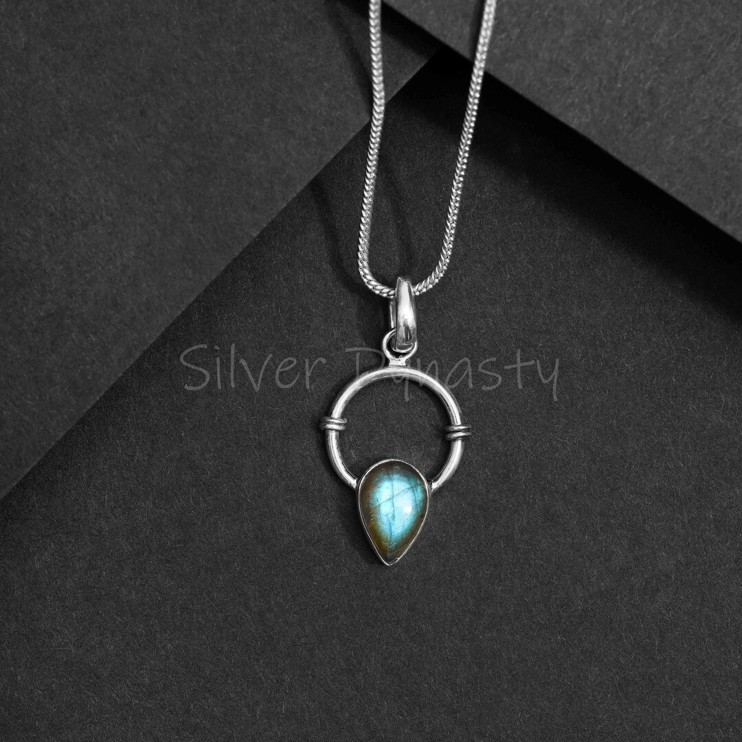 Natural Labradorite Pendant, 925 Solid Sterling Silver Pendant ...