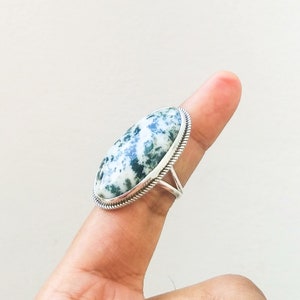 Tree Agate Ring, 925 Sterling Silver Ring, Handmade Ring, Oval Shape ...