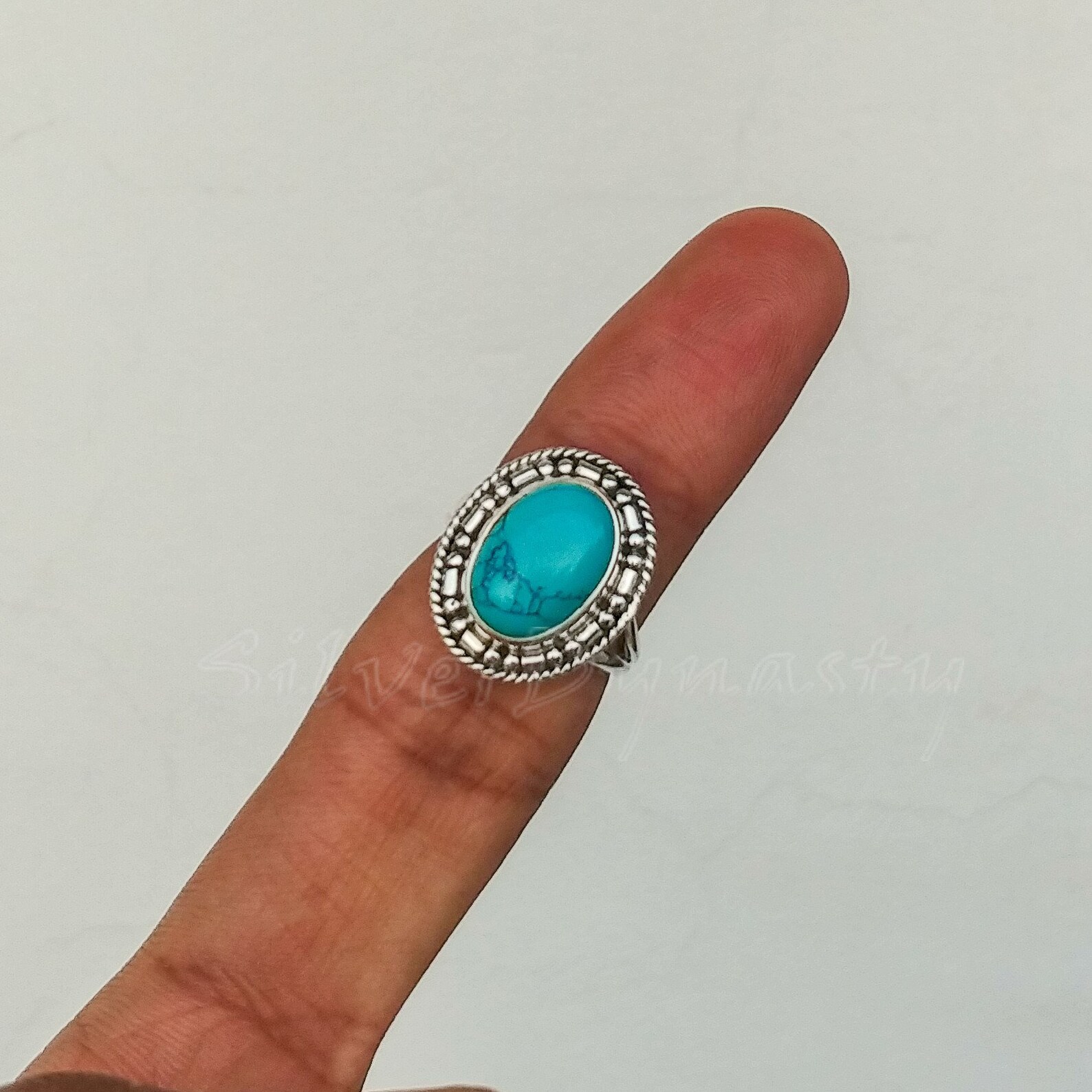 Turquoise Ring 92.5% Sterling Silver Ring Silver Ring 925 - Etsy
