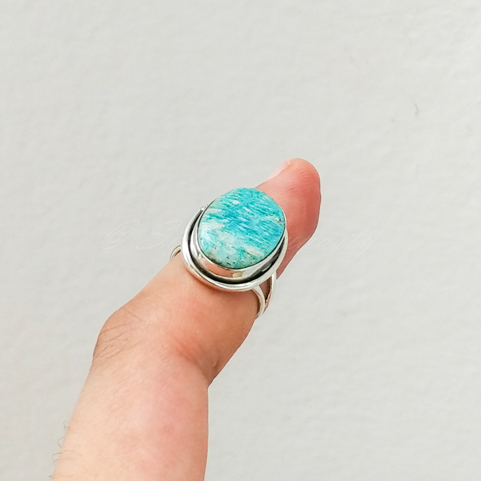 Amazonite Ring 925 Solid Sterling Silver Ring Oval Amazonite | Etsy