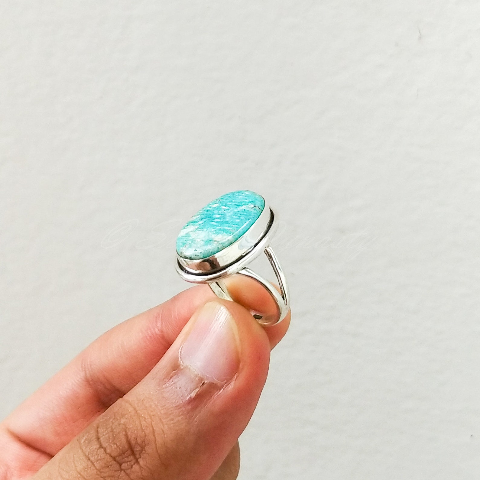 Amazonite Ring 925 Solid Sterling Silver Ring Oval Amazonite - Etsy