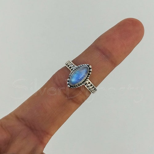 Moonstone Ring 925 Solid Sterling Silver Ring Moonstone - Etsy