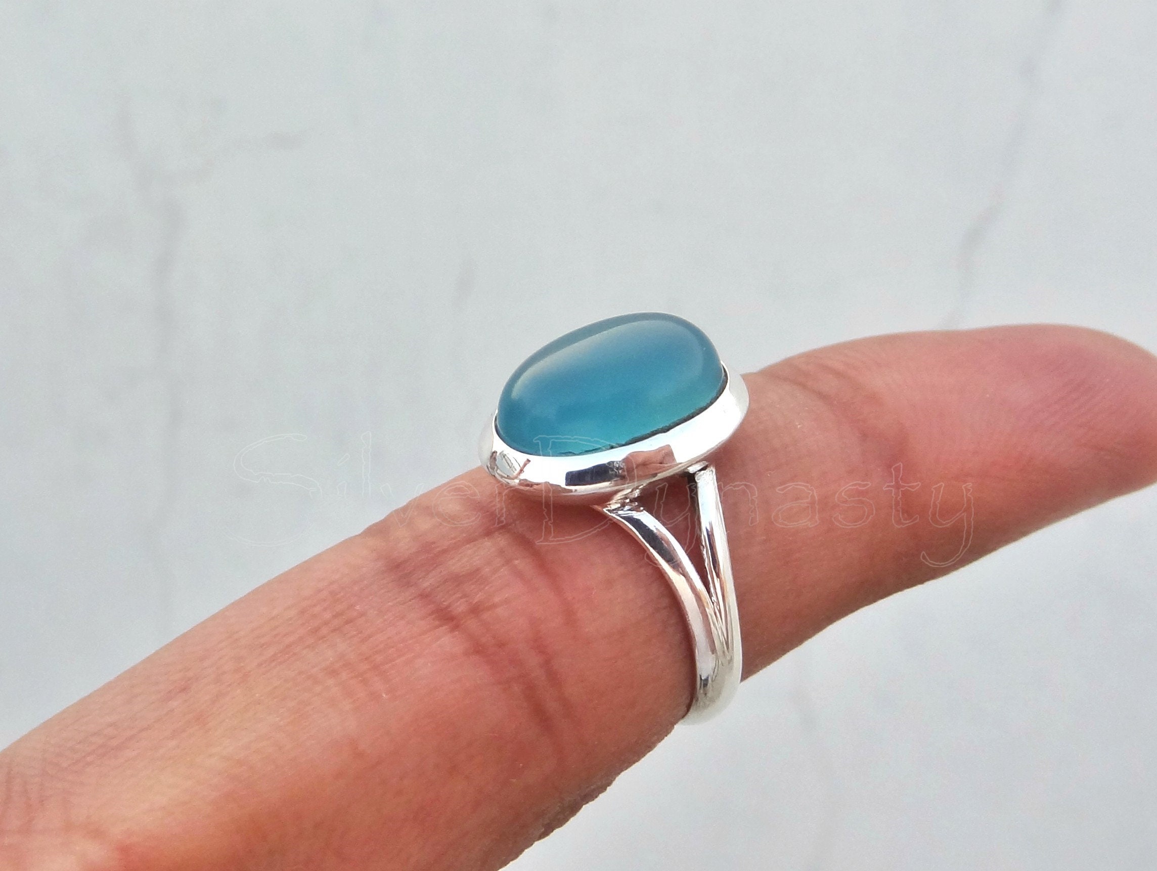 Chalcedony ring 925 solid sterling silver ring silver | Etsy