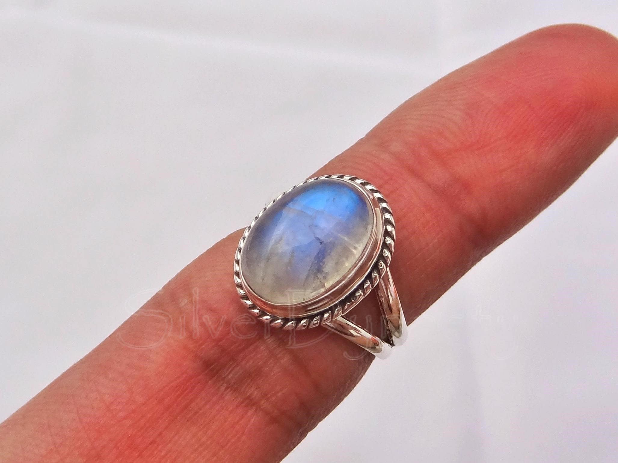 Natural Moonstone Ring 925 Solid Sterling Silver Ring - Etsy