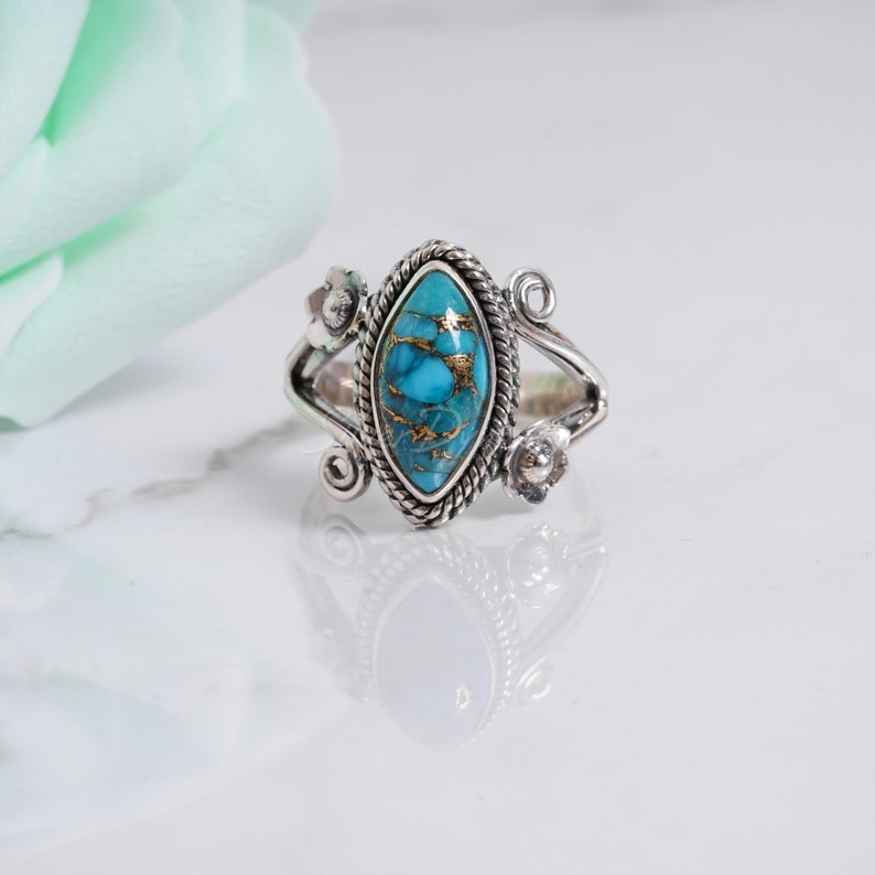 Natural Turquoise Ring Handmade Ring 925 Solid Sterling - Etsy
