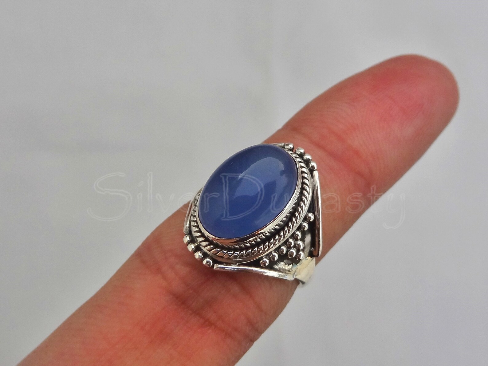 Chalcedony Ring 92.5% Sterling Silver Ring Silver Chalcedony - Etsy