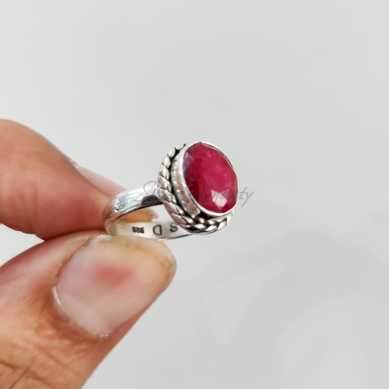 Natural Ruby Ring - Etsy