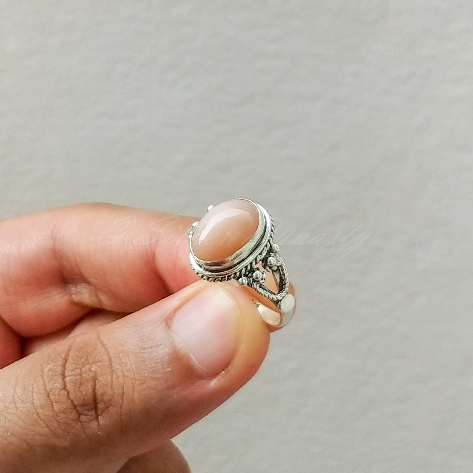 Natural Pink Moonstone Ring Moonstone Ring 925 Solid - Etsy