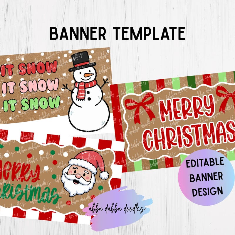 Let It Snow Banner - Etsy