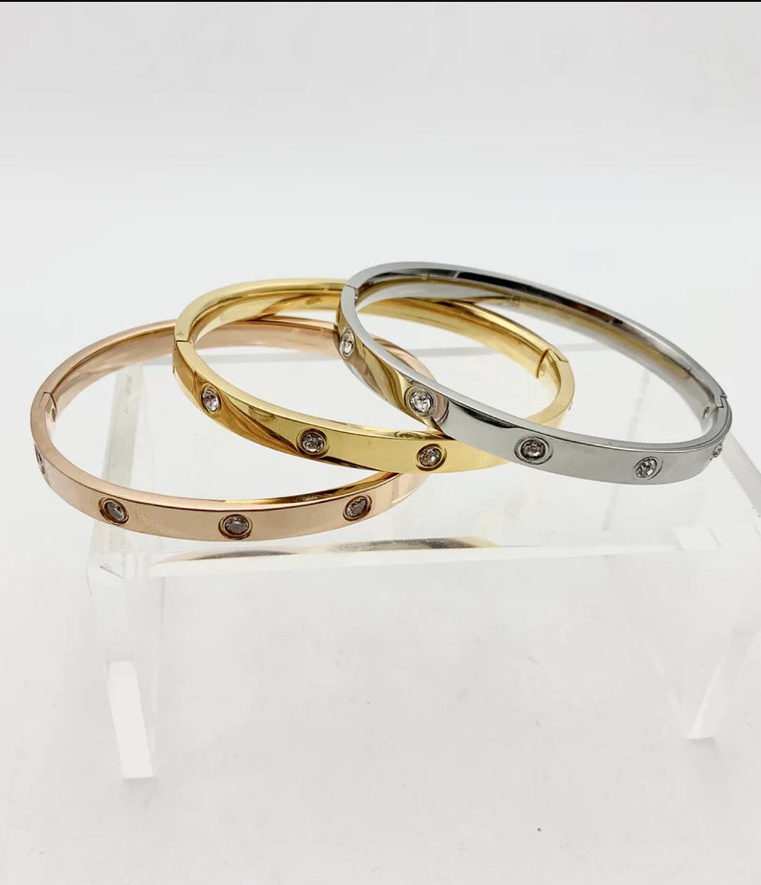 Oval Stainless Steel Bangle Hinge Closure - Etsy