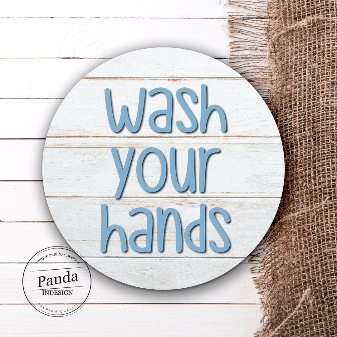 White Shiplap Wash Your Hands Bathroom Sign Modern Farmhouse - Etsy
