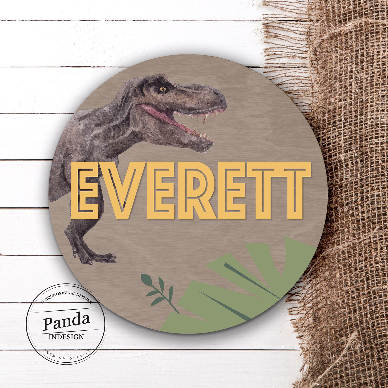 T-Rex Dinosaur Nursery name sign Boy Nursery Decor Dino | Etsy