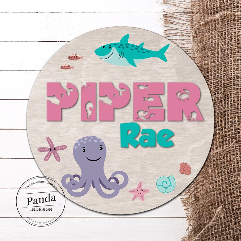 Sea Animal Sign Personalized Nursery Decor Ocean Nursery - Etsy