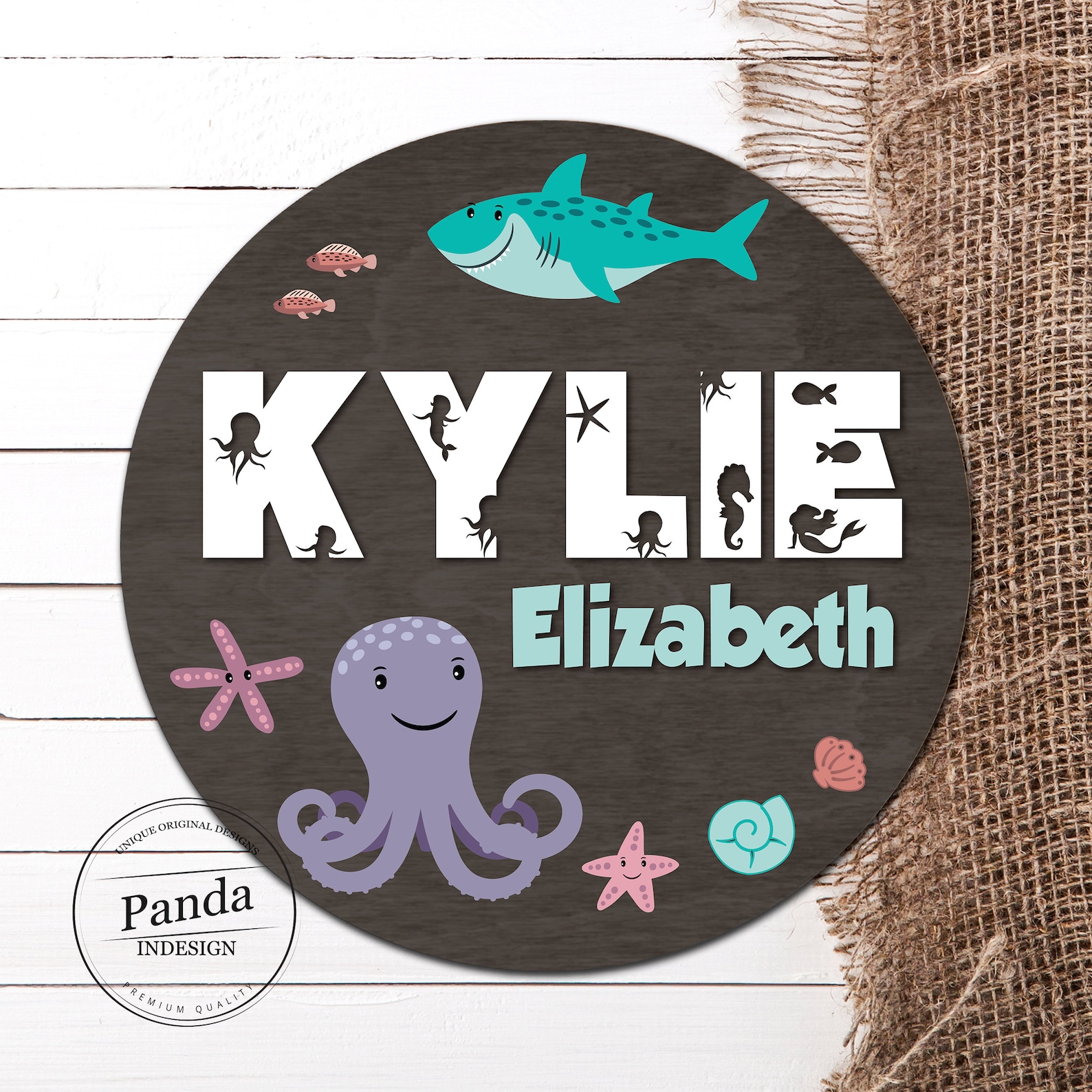 Sea Animal Sign Personalized Nursery Decor Ocean Nursery - Etsy