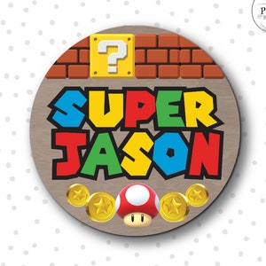 Personalized Mario Room Sign - Boys Room - Mario Fan - Etsy