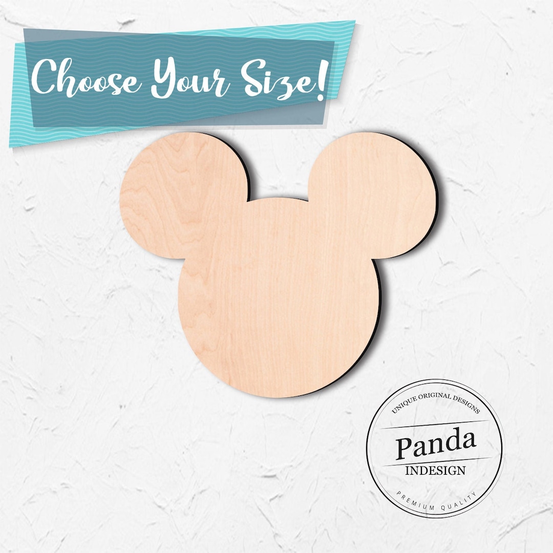 Fast Shipping Mickey Mouse Head Wood Cut Out - Custom Choose Your Size ...