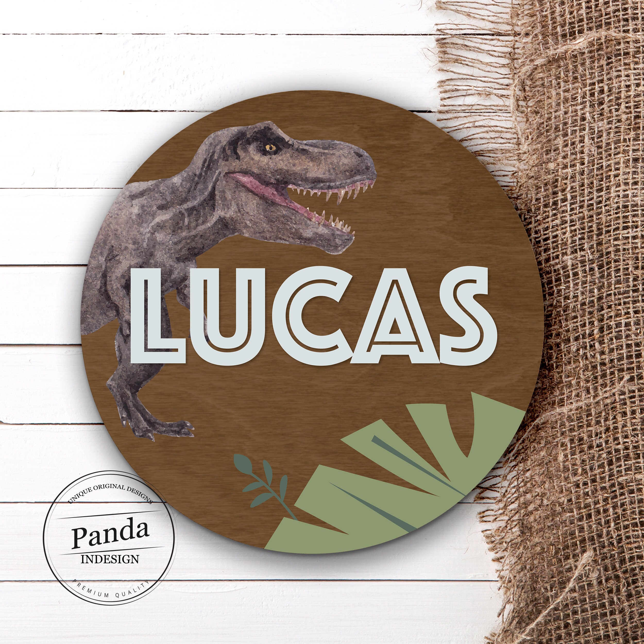 T-Rex Dinosaur Nursery name sign Boy Nursery Decor Dino | Etsy