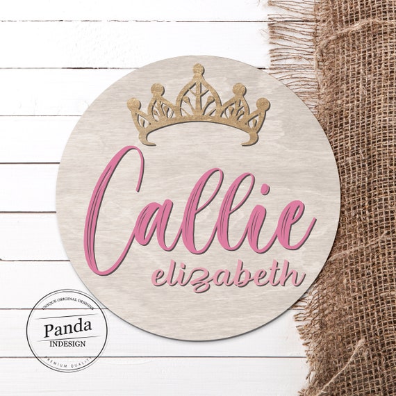 Personalized Princess Nursery name sign Nursery Decor Royal | Etsy