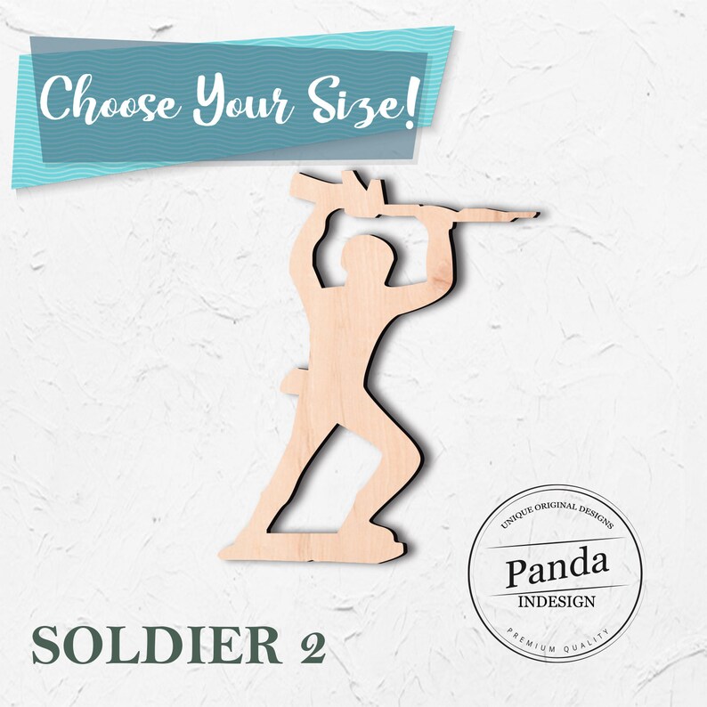 Toy Soldier Wood Cut Out Army Men Custom Choose Your Size | Etsy
