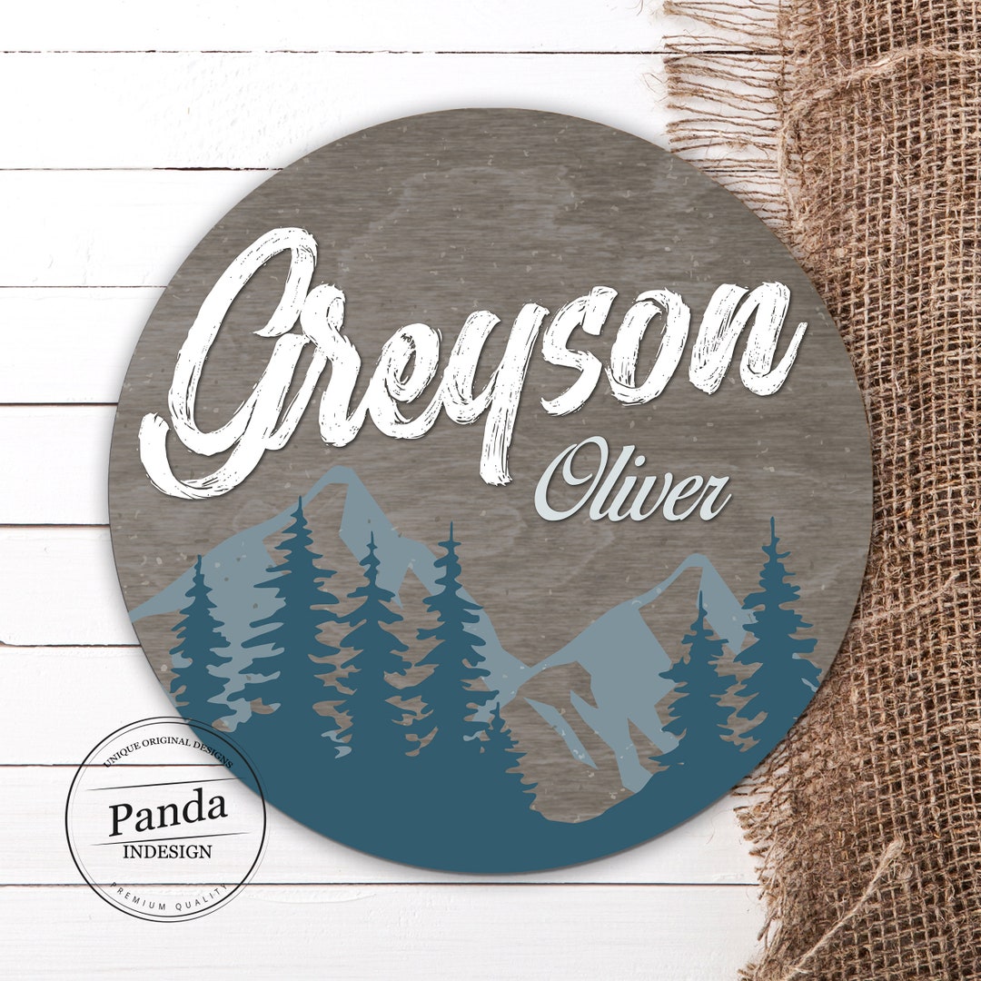 Custom Mountain Sign Adventure Theme Outdoor Nursery Decor - Etsy