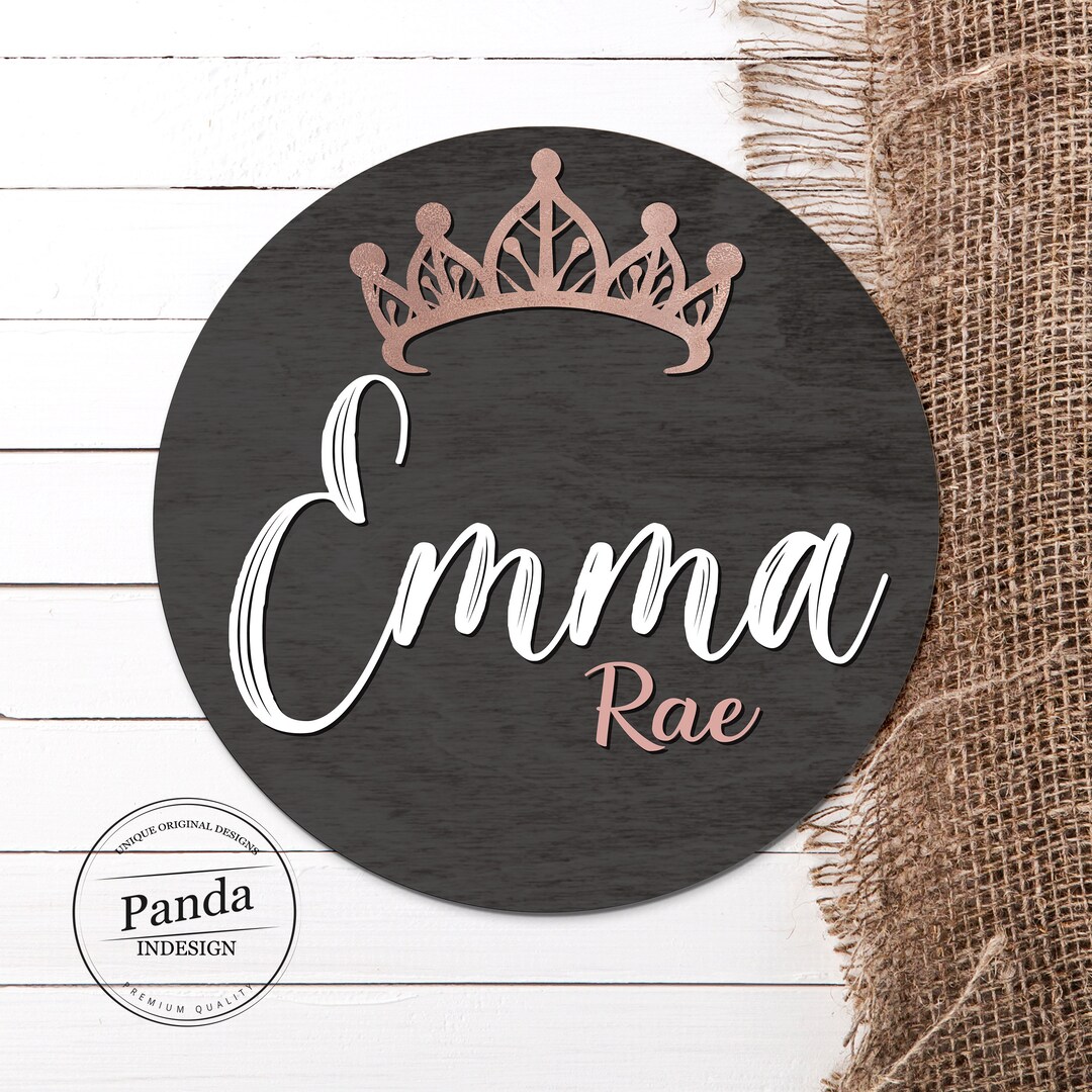 Personalized Princess Nursery Name Sign, Nursery Decor, Royal Nursery ...
