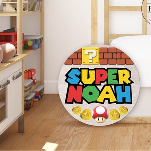 Personalized Mario Room Sign - Boys Room - Mario Fan - Etsy