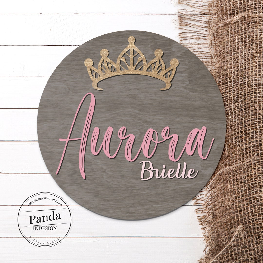 Personalized Princess Nursery Name Sign, Nursery Decor, Royal Nursery ...