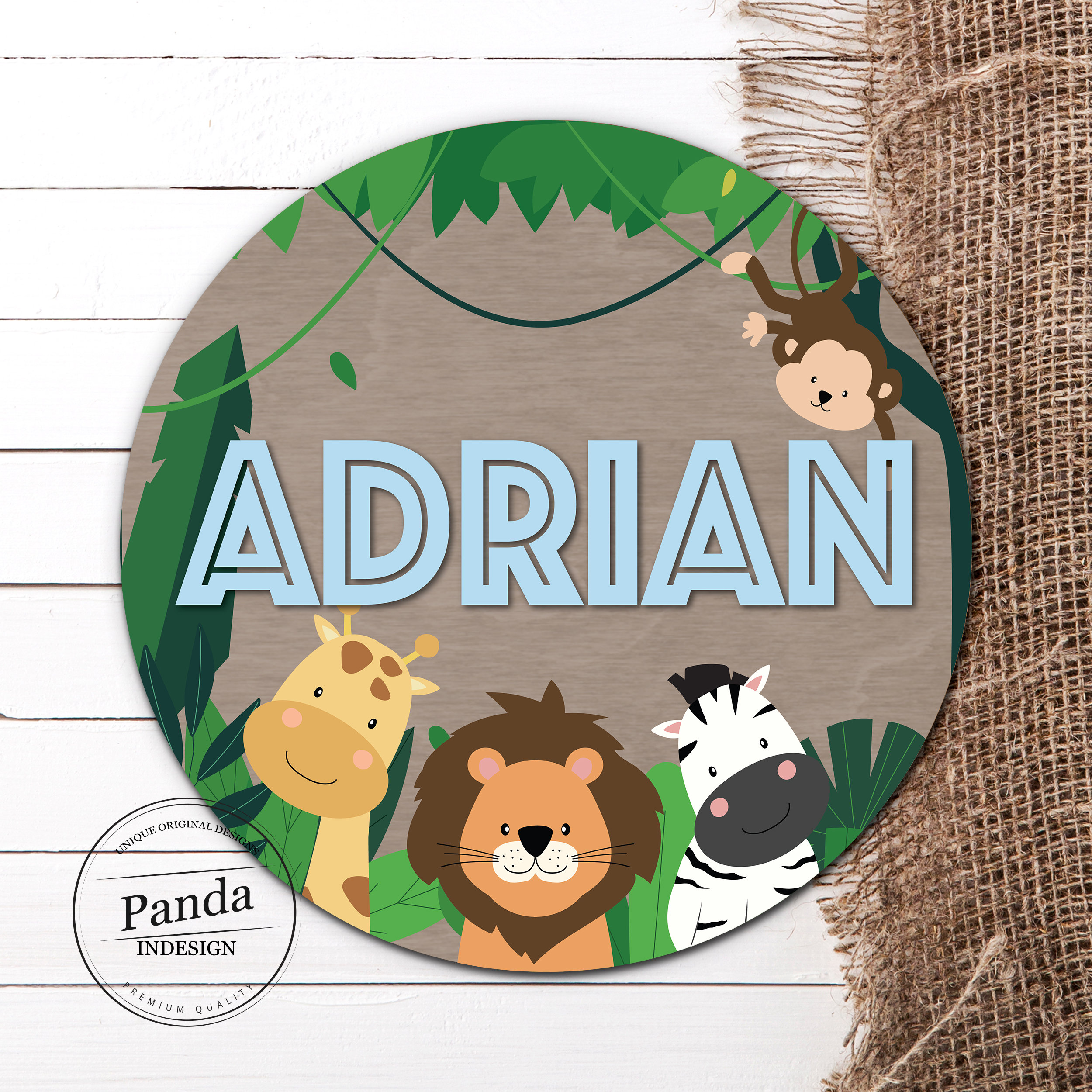 Safari Sign, Personalized Nursery Decor, Jungle Nursery Decor, Boys ...