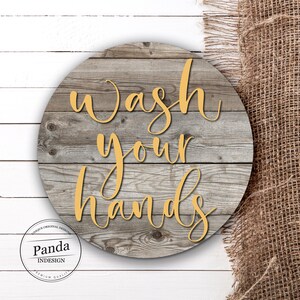 White Shiplap Wash Your Hands Bathroom Sign Modern Farmhouse - Etsy