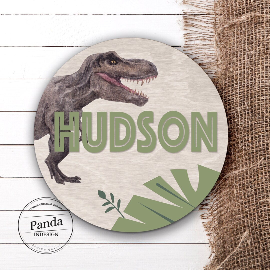 T-rex Dinosaur Nursery Name Sign, Boy Nursery Decor, Dino Nursery Name ...