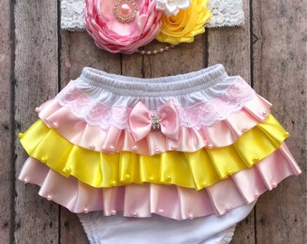 Items similar to Baby Girl Easter Headband, Spring Flower Girl Headband ...