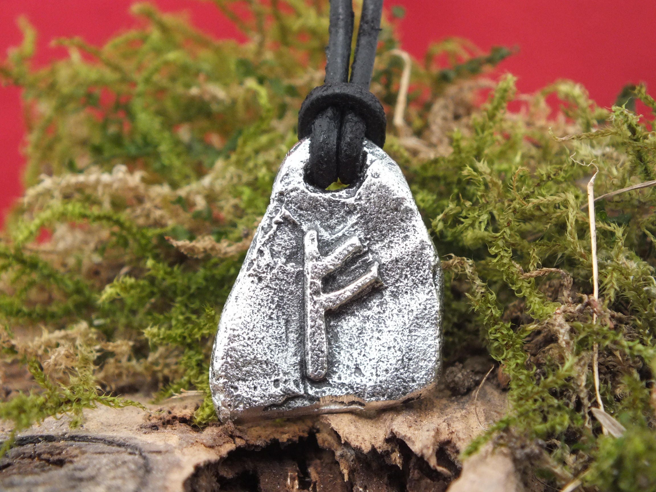 Rune Fehu Fe Feoh Pendant Runes Viking Amulet Vikings | Etsy