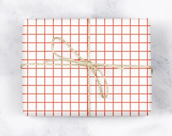 Grid Wrapping Paper | Etsy